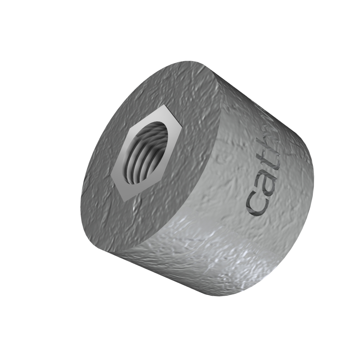 Zinc anode nut M20 Ø60 x L40 - Cathwell